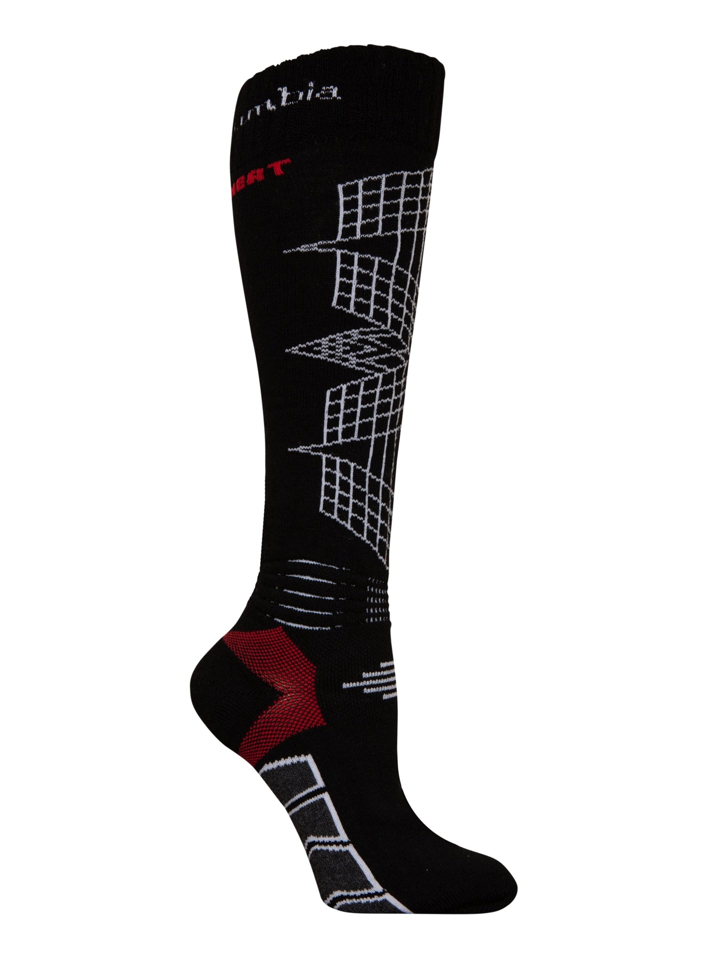 Columbia Unisex Black Omni-Heat Optical Grid Ski Socks - Pack of 1